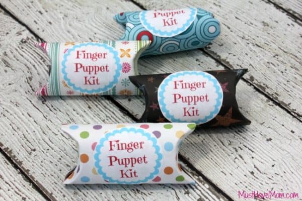 DIY Finger Puppet Kits For Kids! + Free Printable & Box