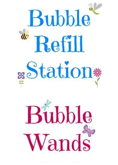 DIY Bubble Refill Station With Free Printable Signs