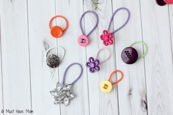DIY Button Hair Ties in Under 5 Seconds