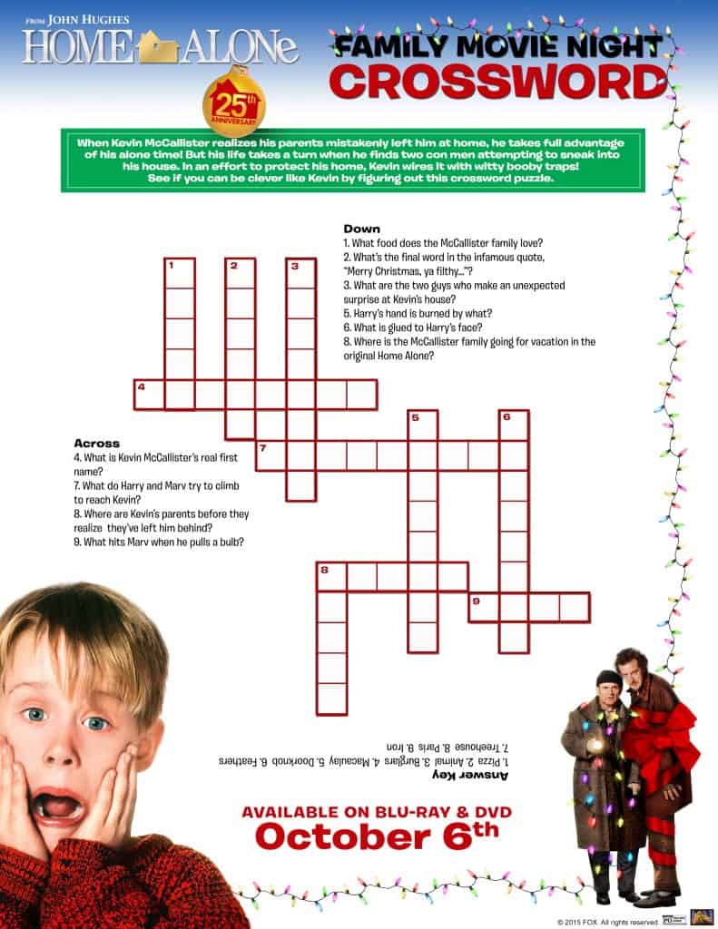 Free Home Alone Activity Printables