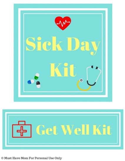 DIY Sick Day Kit With Free Printables! - Must Have Mom