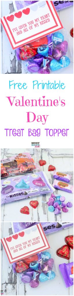 Free Printable Valentine's Day Treat Bag Topper! - Must Have Mom