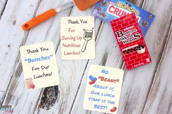 Free School Lunch Hero Day Printable Thank You Cards For Cafeteria ...