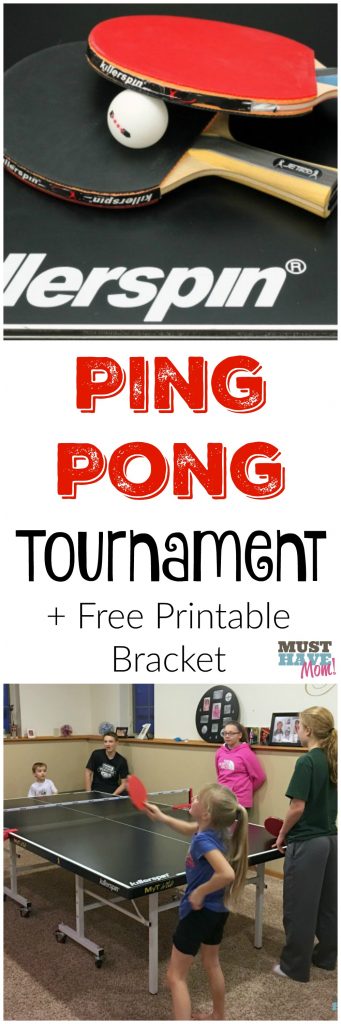 How To Host A Family Ping Pong Tournament + Free Printable Tournament ...