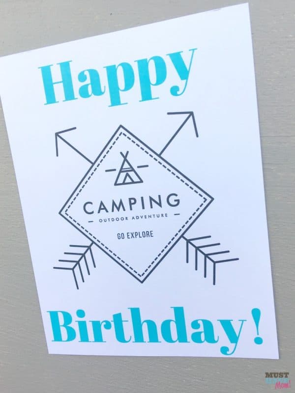 Camping Themed Birthday Party Ideas, Camping Party Food & Free Camping ...
