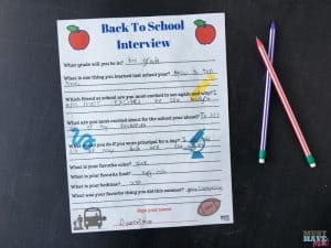 Free Printable Back To School Interview To Do With Your Kids Every Year ...