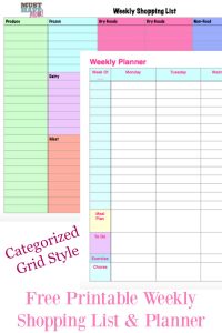 Free Printable Weekly Planner & Weekly Shopping List! + How I Organize ...