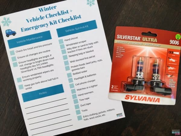 Free Winter Vehicle Checklist & Emergency Kit Checklist