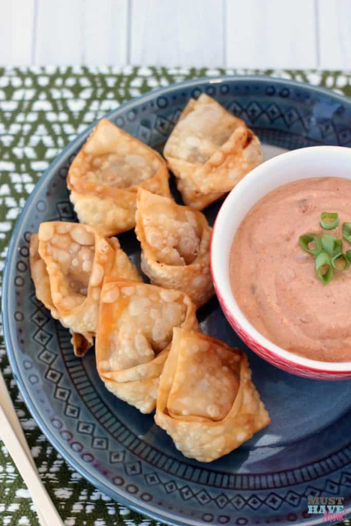 Kid Friendly American Wontons With Sloppy Joe Dipping Sauce Recipe ...