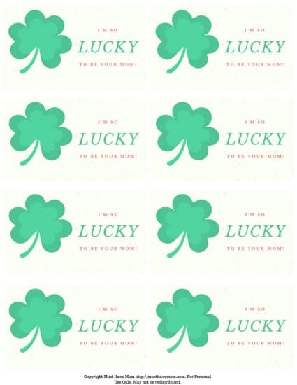 I'm So Lucky To Be Your Mom Free Printable Notes - Must Have Mom