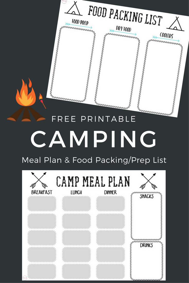 Free Printable Camping Food List Menu Plan Must Have Mom