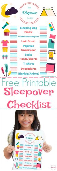 Kids Sleepover Checklist Free Printable! - Must Have Mom
