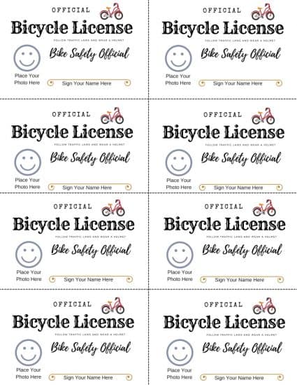 Teaching Kids Bike Safety Through Play! + Free Printable "Driver's ...