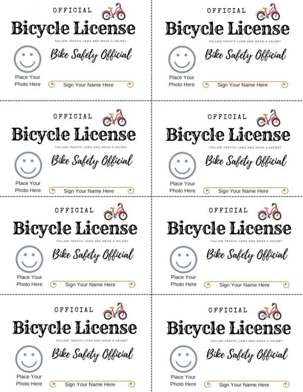 Teaching Kids Bike Safety Through Play! + Free Printable "Driver's ...