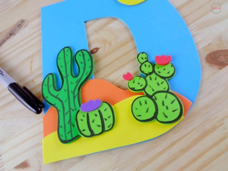 D is for Desert Letter Craft {Free Printables} - Must Have Mom