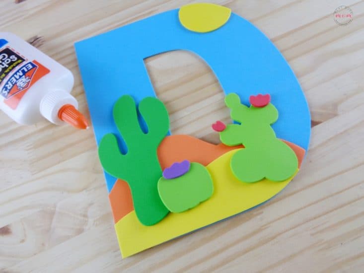 D is for Desert Letter Craft {Free Printables} - Must Have Mom