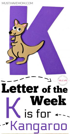 K is for Kangaroo Letter Craft {Free Printables} - Must Have Mom