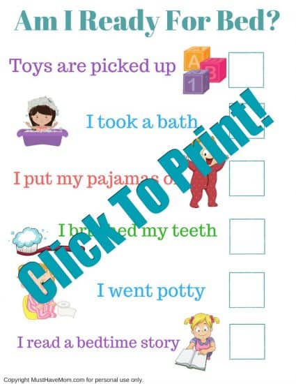 Make Bedtime EASY With This Bedtime Routine Chart + Simple Trick ...