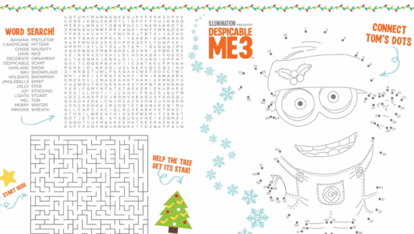 Free DESPICABLE ME 3 Christmas Printables - Must Have Mom