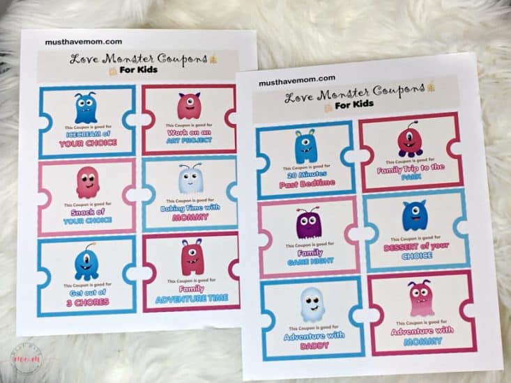 Free Printable Love Coupons To Reward Kids! - Must Have Mom