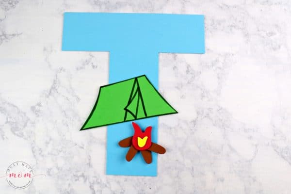 T is for Tent Letter Craft {Free Printables} - Must Have Mom