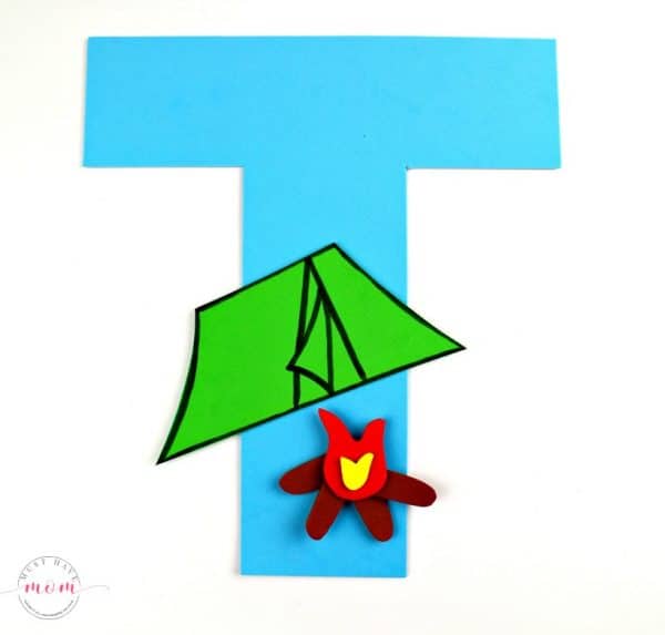T is for Tent Letter Craft {Free Printables} - Must Have Mom