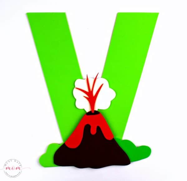 V is for Volcano Letter Craft {Free Printables} - Must Have Mom