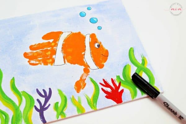 Ocean Clownfish Handprint Art Project - Must Have Mom