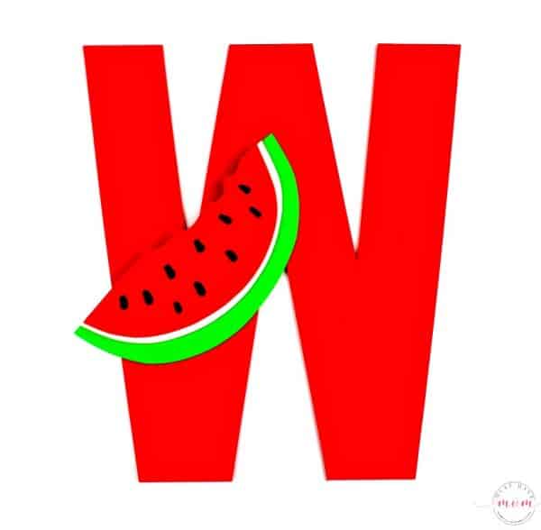 W is for Watermelon Letter Craft {Free Printables} - Must Have Mom