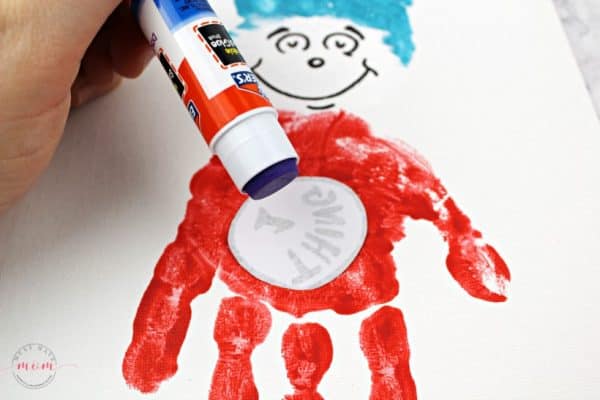 Dr Seuss Crafts: Thing 1 and Thing 2 Handprint Painting - Must Have Mom