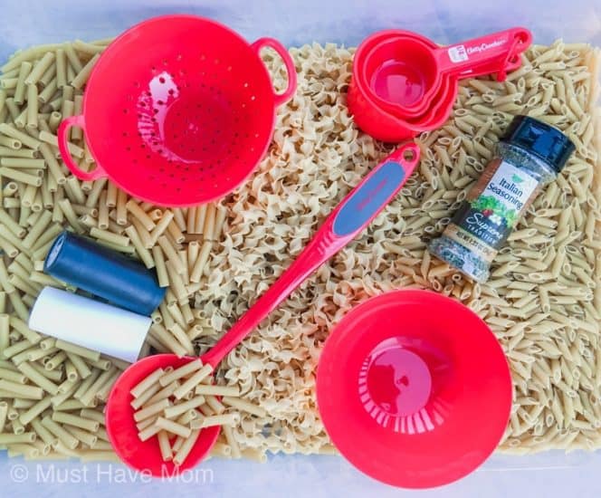 Pasta Sensory Bin Activity - Must Have Mom