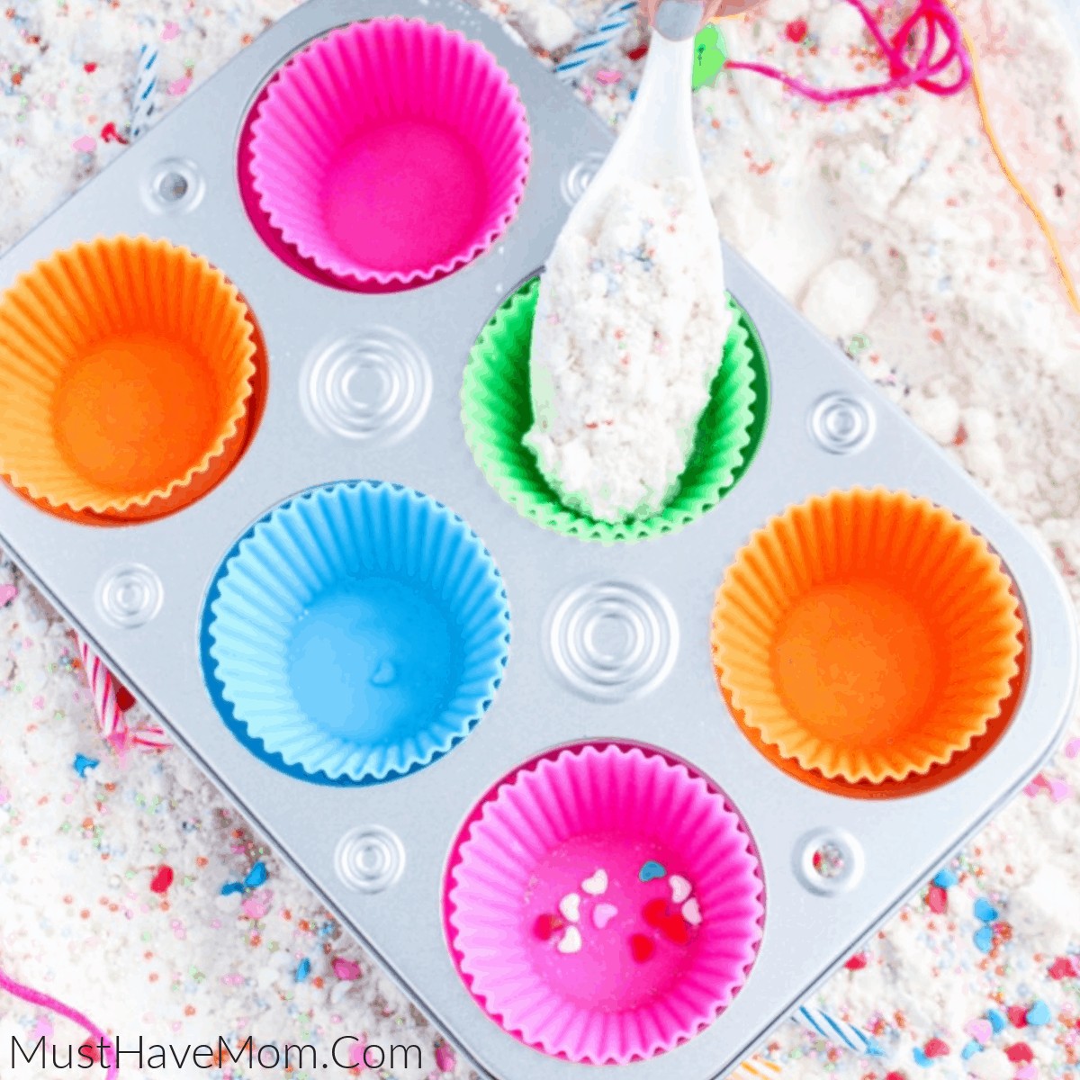 Cloud Dough Recipe + Cupcake Sensory Bin - Must Have Mom