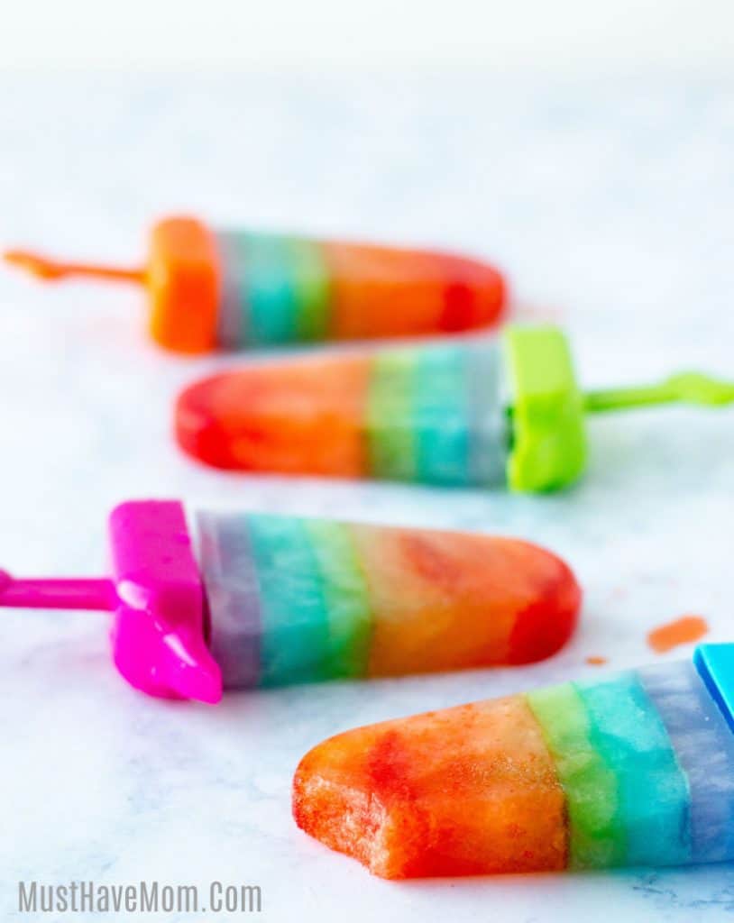 Make Homemade Popsicles | Rainbow Jello Ice Pops - Must Have Mom