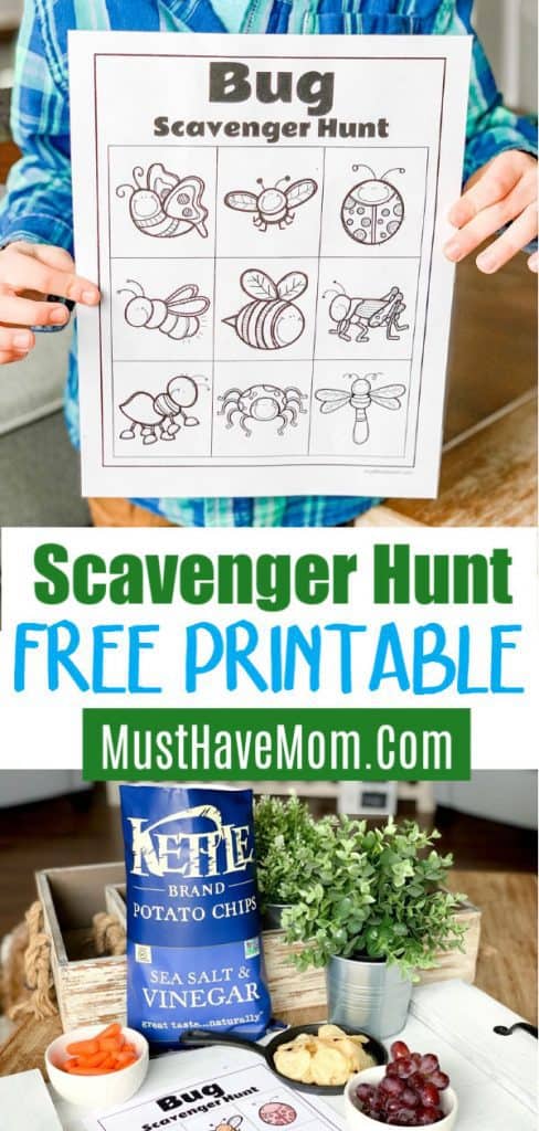 Bug Scavenger Hunt For Kids with Free Printable! - Must Have Mom