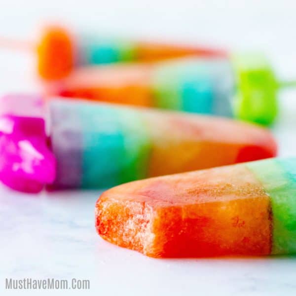 Make Homemade Popsicles | Rainbow Jello Ice Pops - Must Have Mom