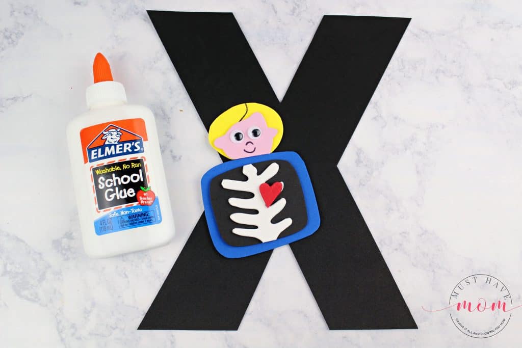 X is for X-Ray Letter Craft {Free Printables} - Must Have Mom