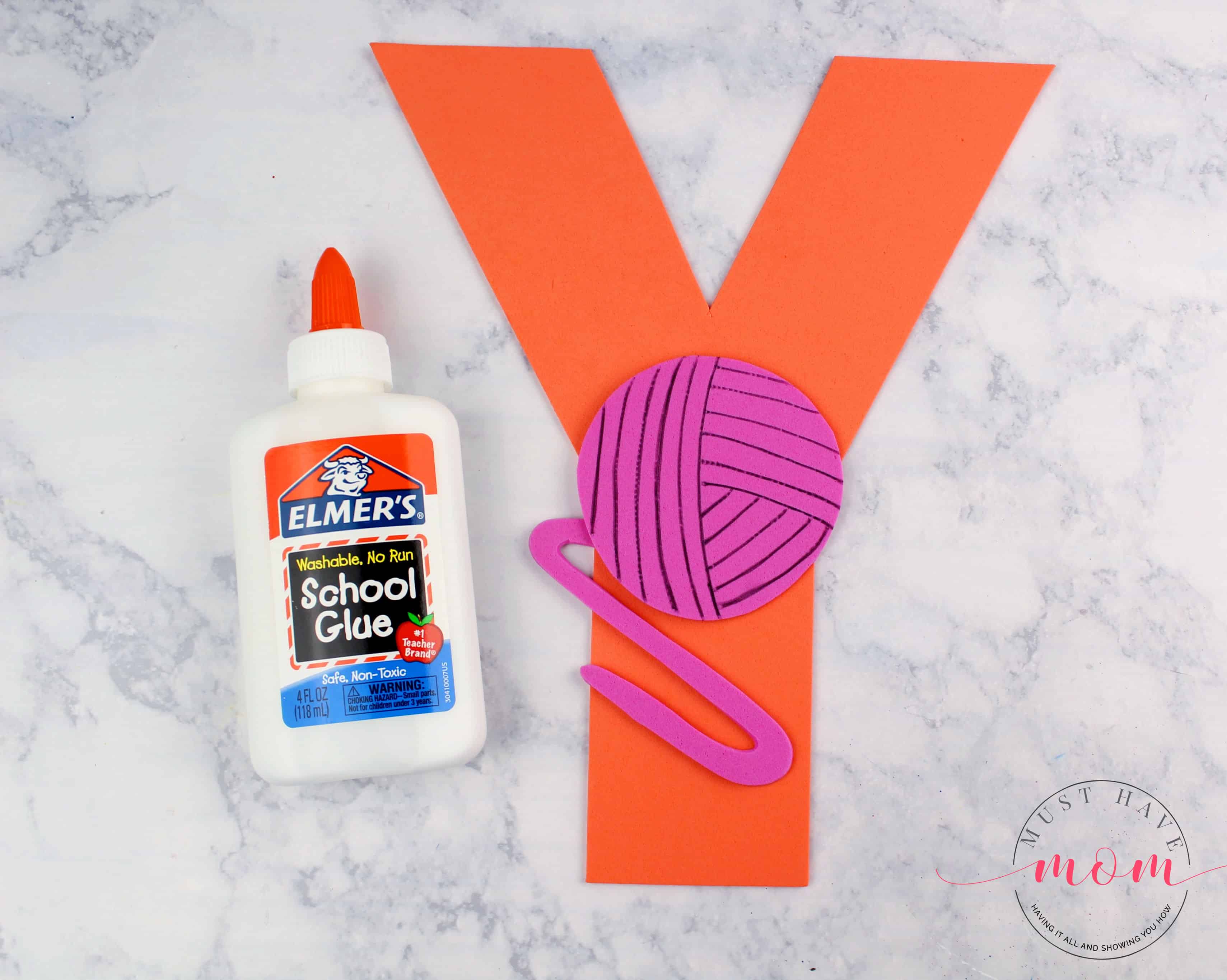 Y is for Yarn Letter Craft {Free Printables} - Must Have Mom