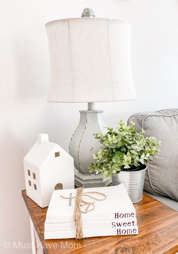 DIY Stacked Books Decor For Under $3! - Must Have Mom