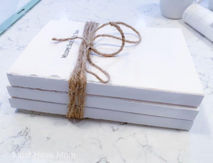 DIY Stacked Books Decor For Under $3! - Must Have Mom