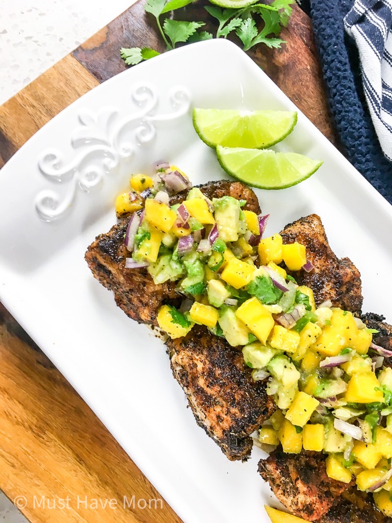Cajun Yellowtail Snapper Recipe With Mango Avocado Chutney - Must Have Mom