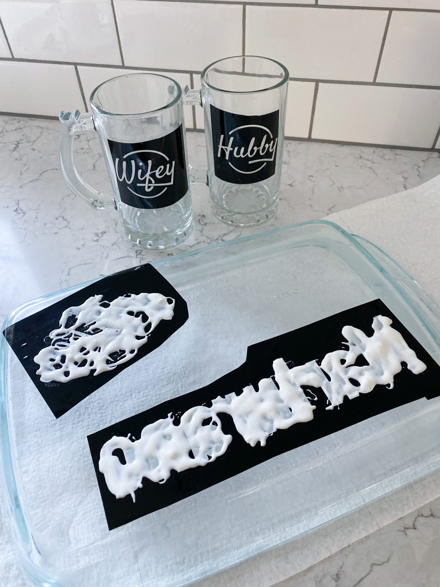 DIY Glass Etching Designs Wedding Gift Ideas - Must Have Mom