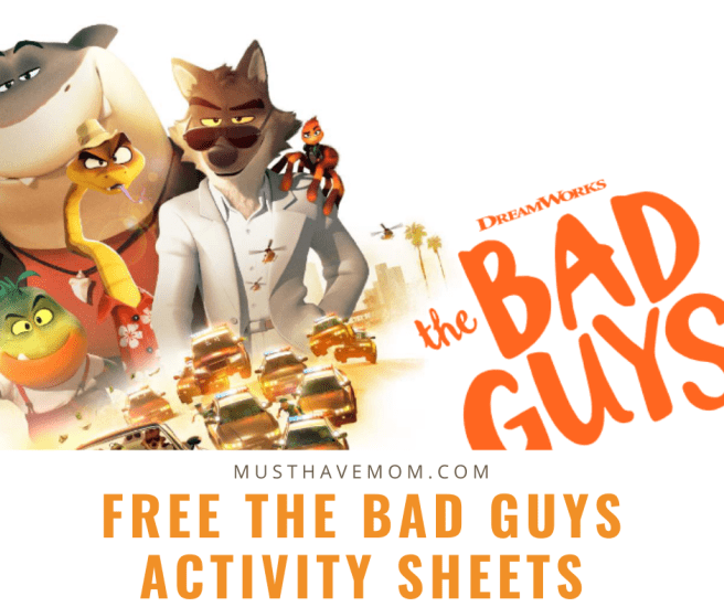 Free The Bad Guys Activity Sheets - Must Have Mom